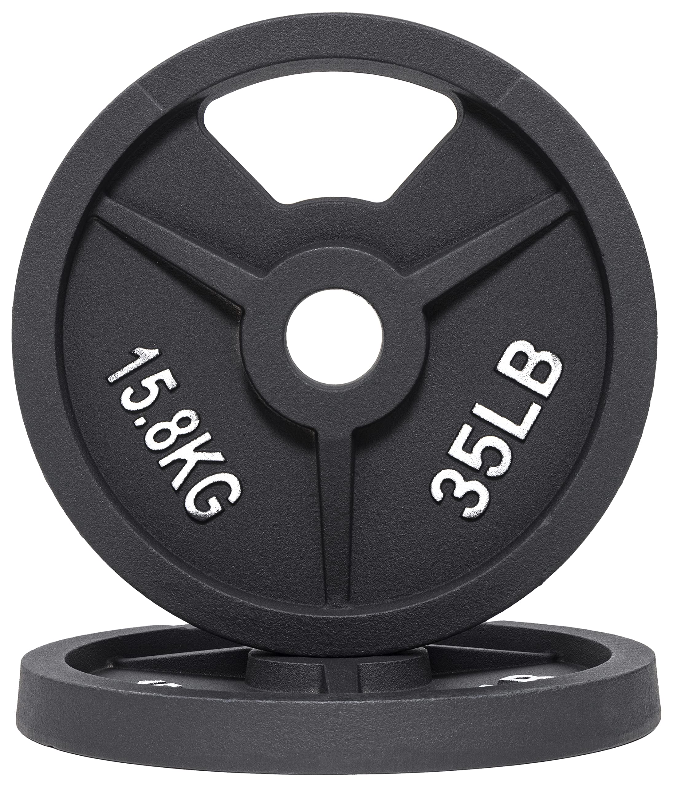 Snapklik.com : Signature Fitness Olympic 2-Inch Cast Iron Plate Weight ...
