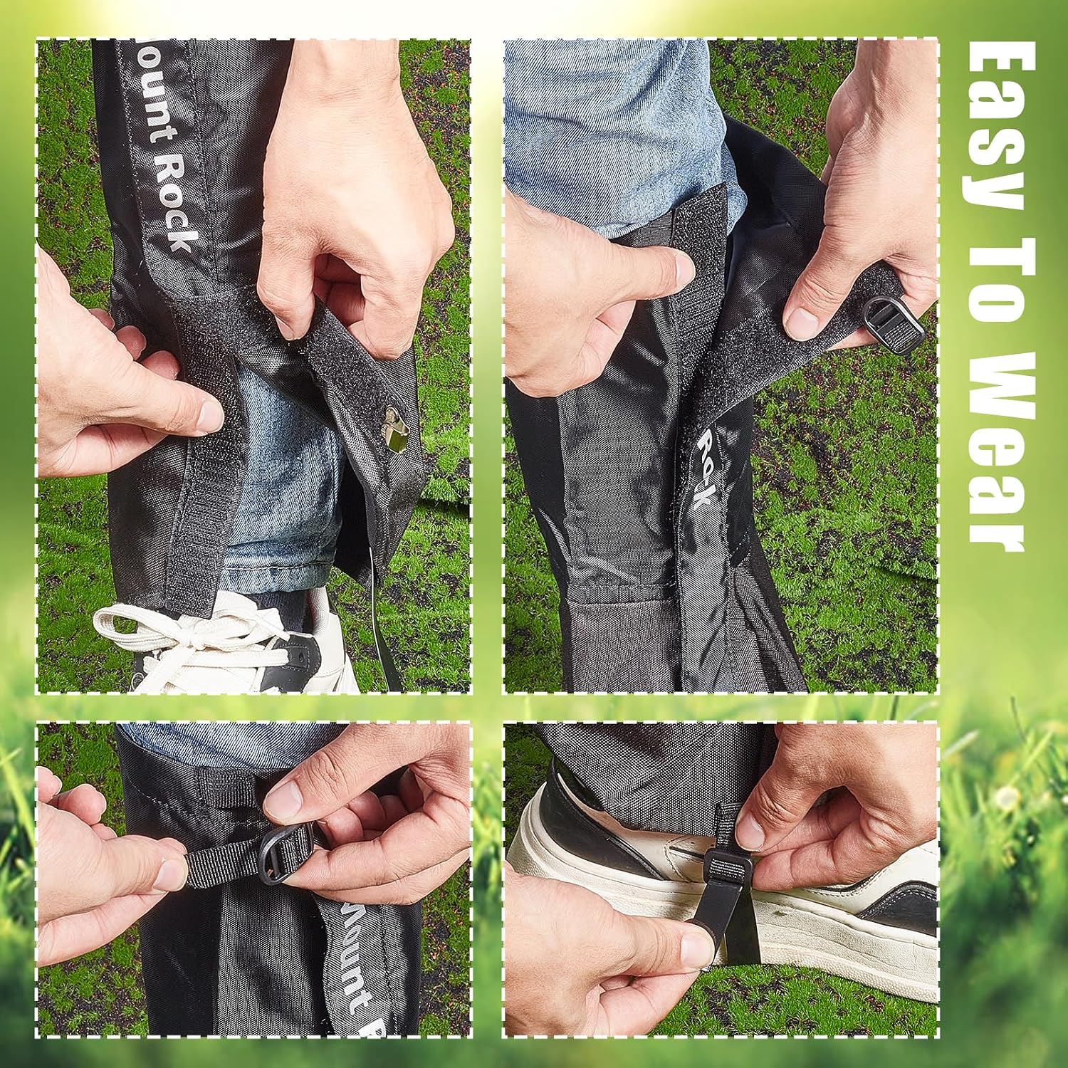 AMIJOUX 1 Pair Black Trimmer Brush Leg Gaiters, Snake Bite Protection ...