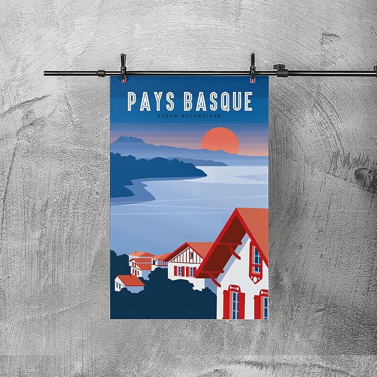 Affiche De Voyage Vintage Pays Basque vendu par Joanna Dudoń | SKU ...