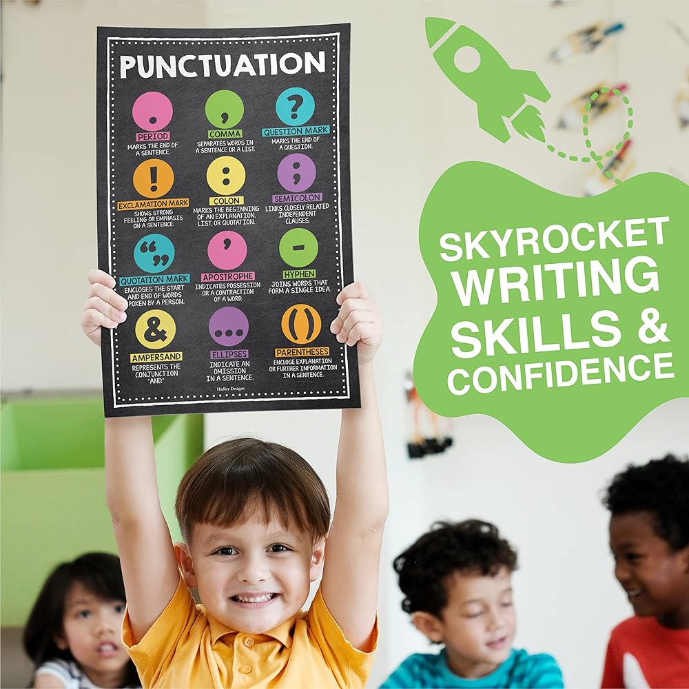 Hadley Designs 4 Colorful Grammar Posters For Barbados | Ubuy