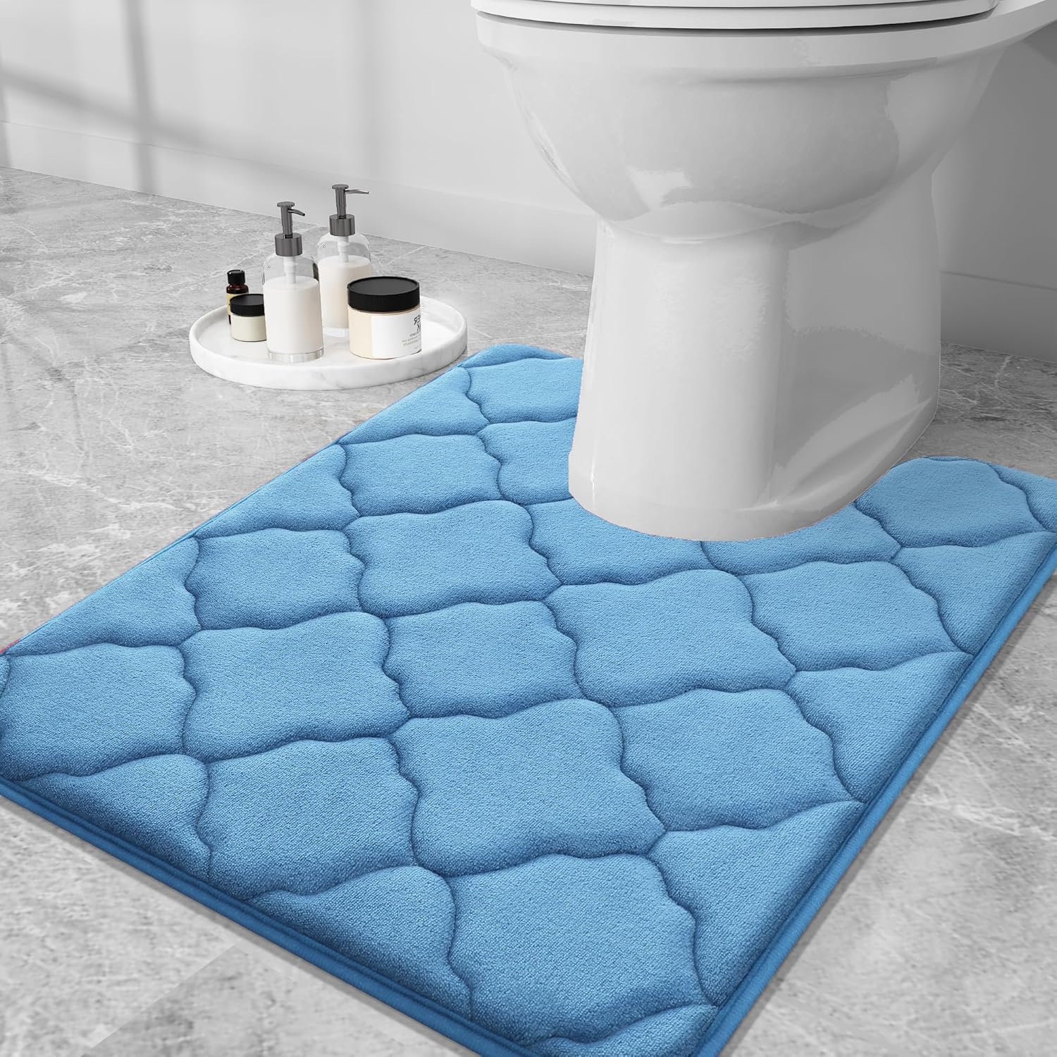 Amazon.com: OLANLY Memory Foam Toilet Rugs U-Shaped 24x20, Ultra Soft ...