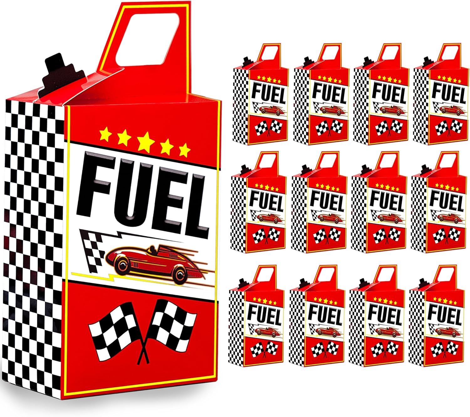 Amazon.com: 8HREST 12PCS Race Car Fuel Can Treat Boxes Racing Birthday ...