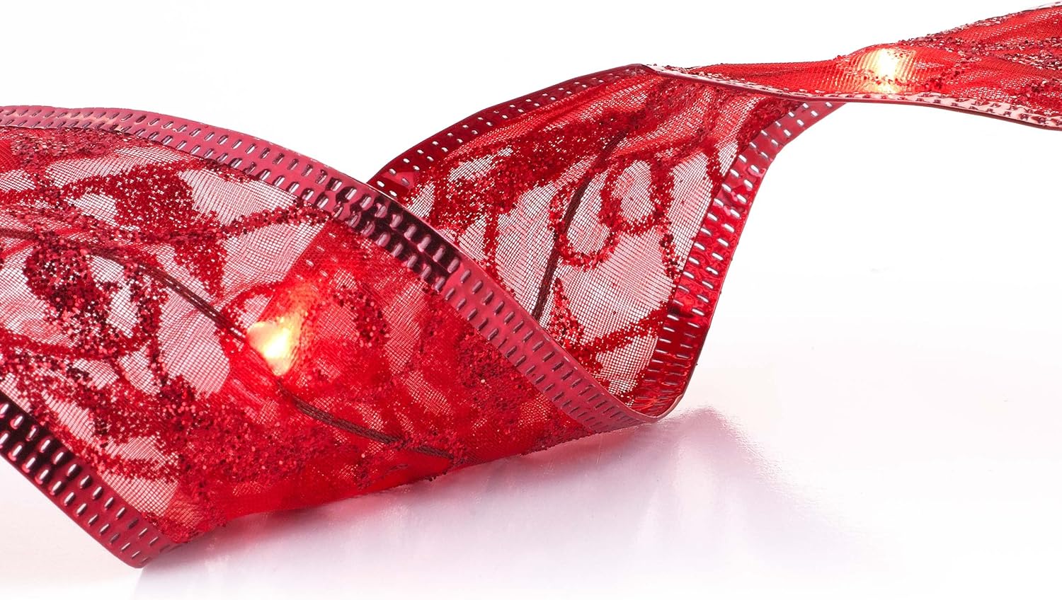 Amazon.com: 6 ft. Lighted Length - 1.5 in. Width - RED Ribbon - 18 RED ...