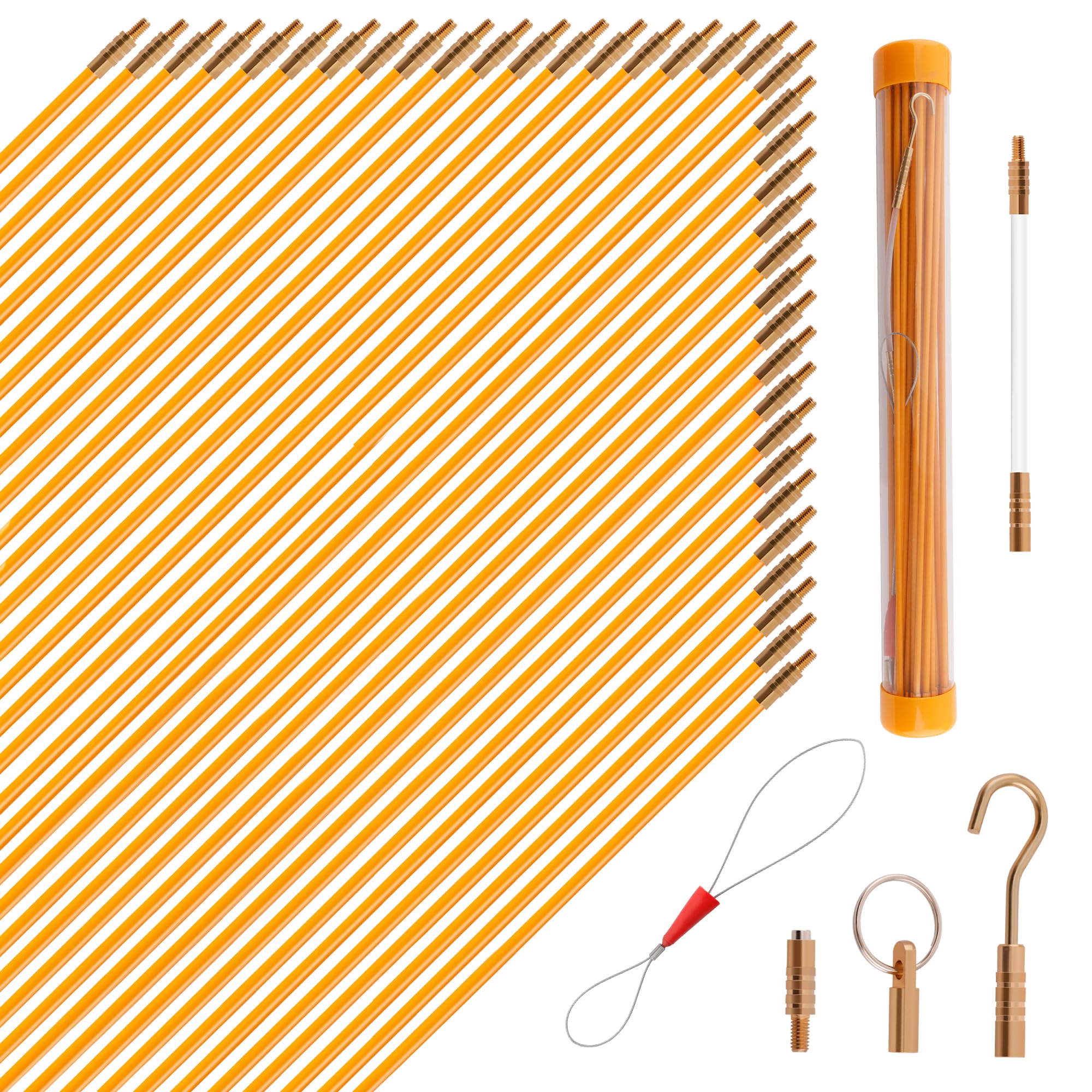 Snapklik.com : KOOTANS 50FT Fiberglass Running Electrical Wire Cable ...