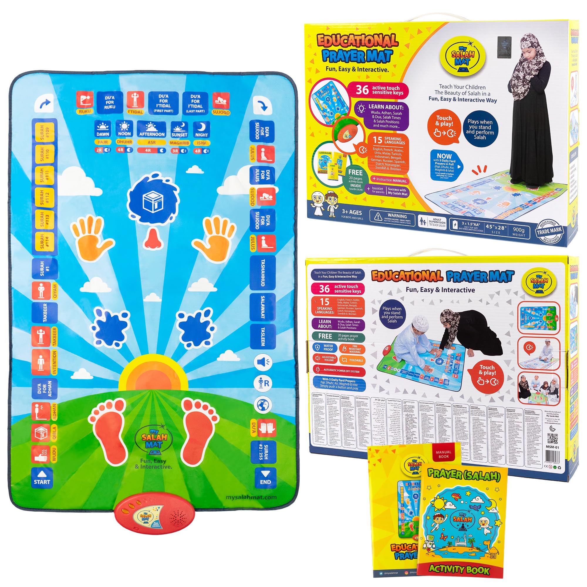 Amazon.com: My Salah Mat for Kids - Interactive Muslim Prayer Rug for ...