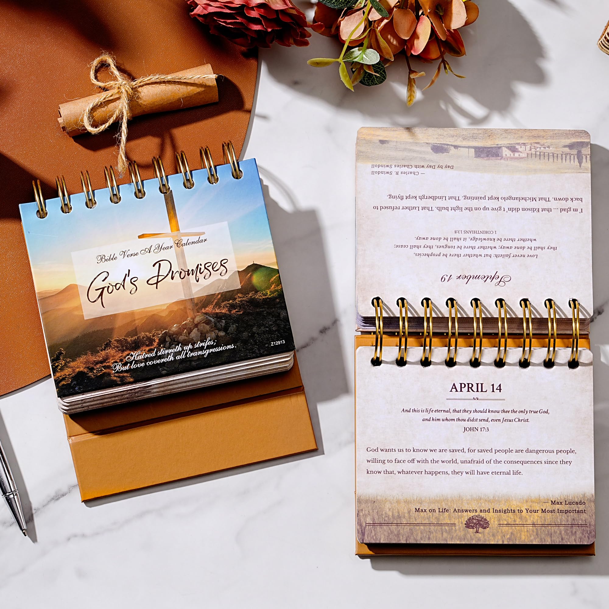 Snapklik.com : Desk Calendar - Bible Verse Desk Calendar Flip, 4.9" X 4 ...