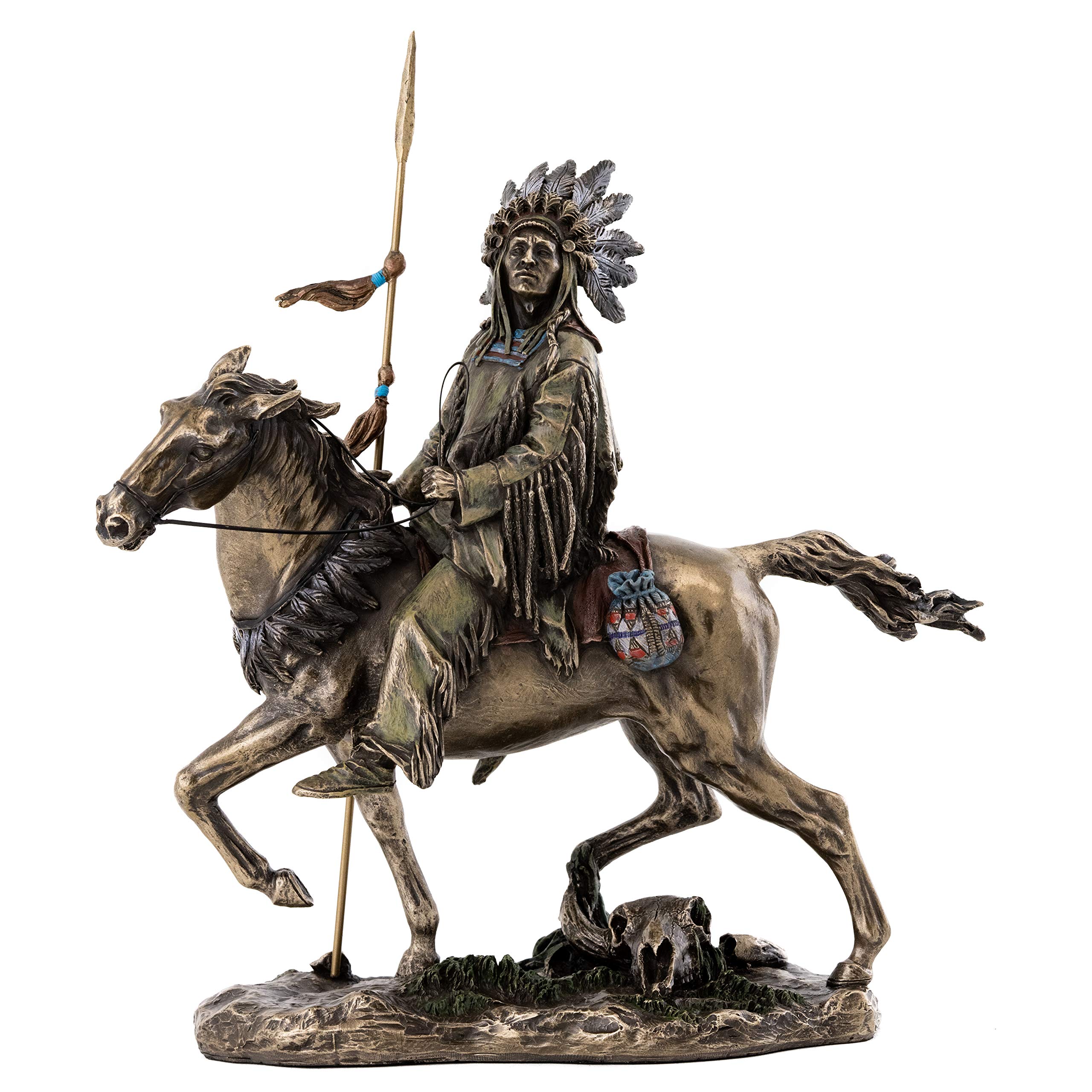 Buy Top Collection Cheyenne Indian Riding Horse Statue - Native ...