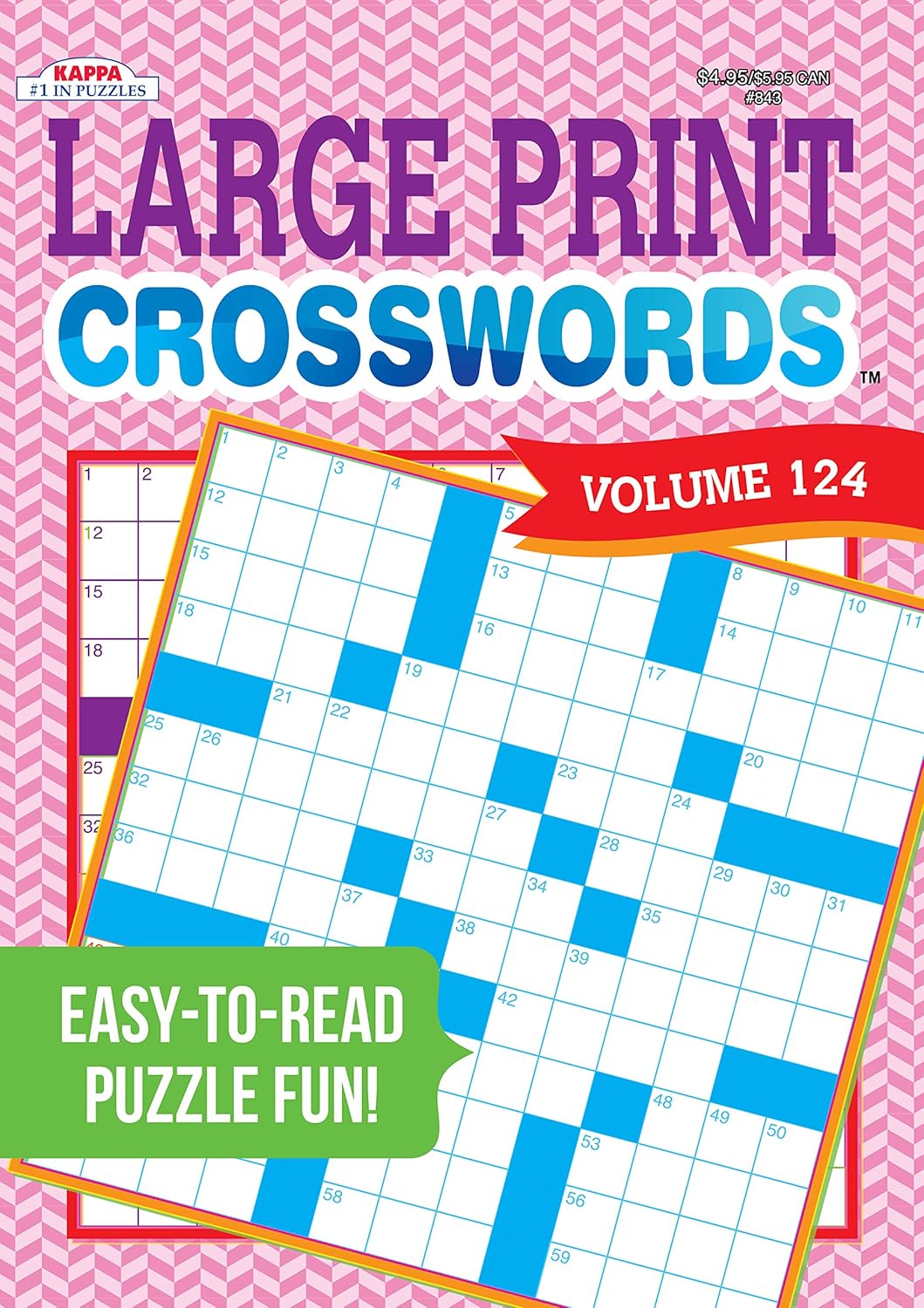Large Print Crosswords Puzzle Book-Volume 124: Kappa Books Publishers ...