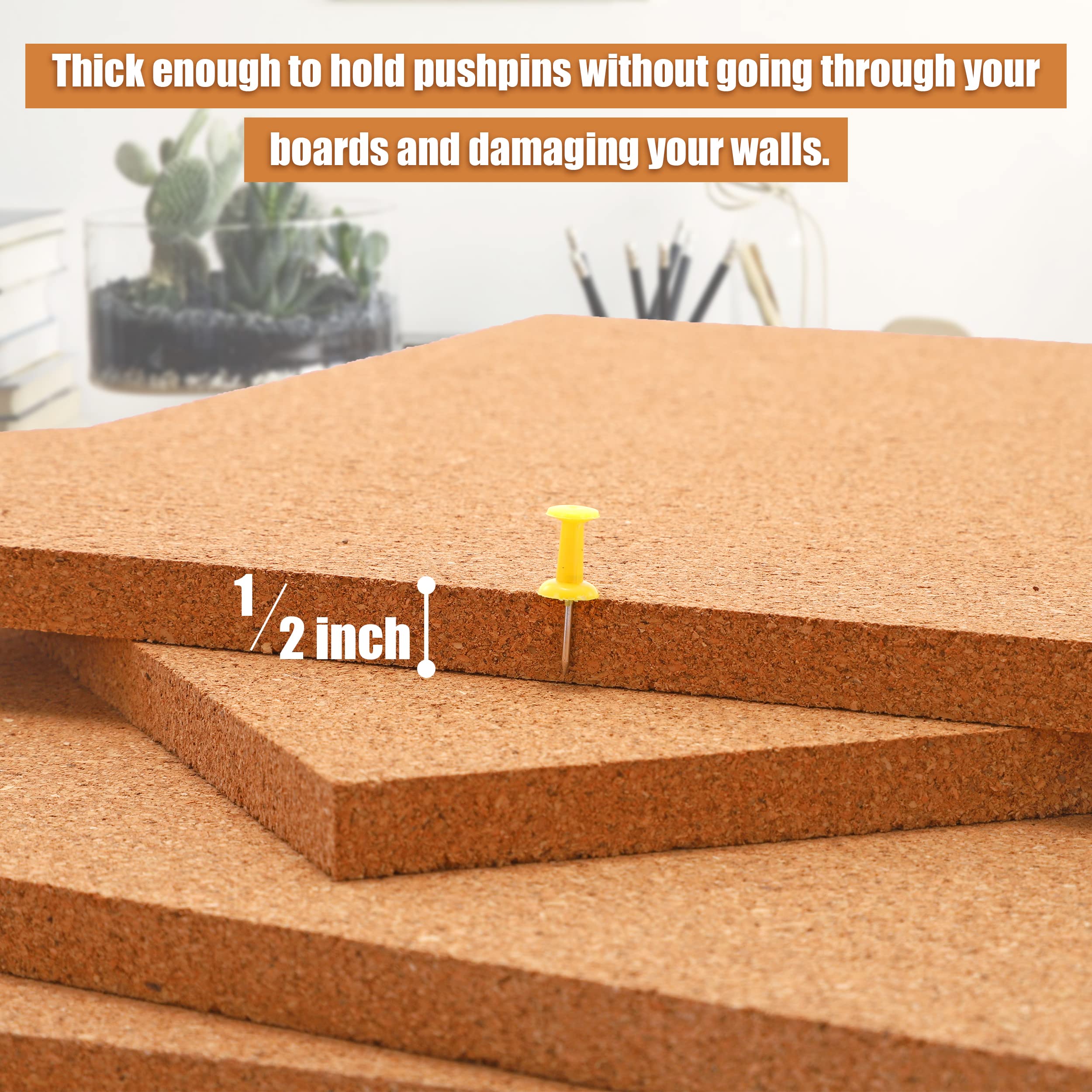 Snapklik.com : SUNGIFT Cork Boards For Walls - 12" X 12" Corkboard ...