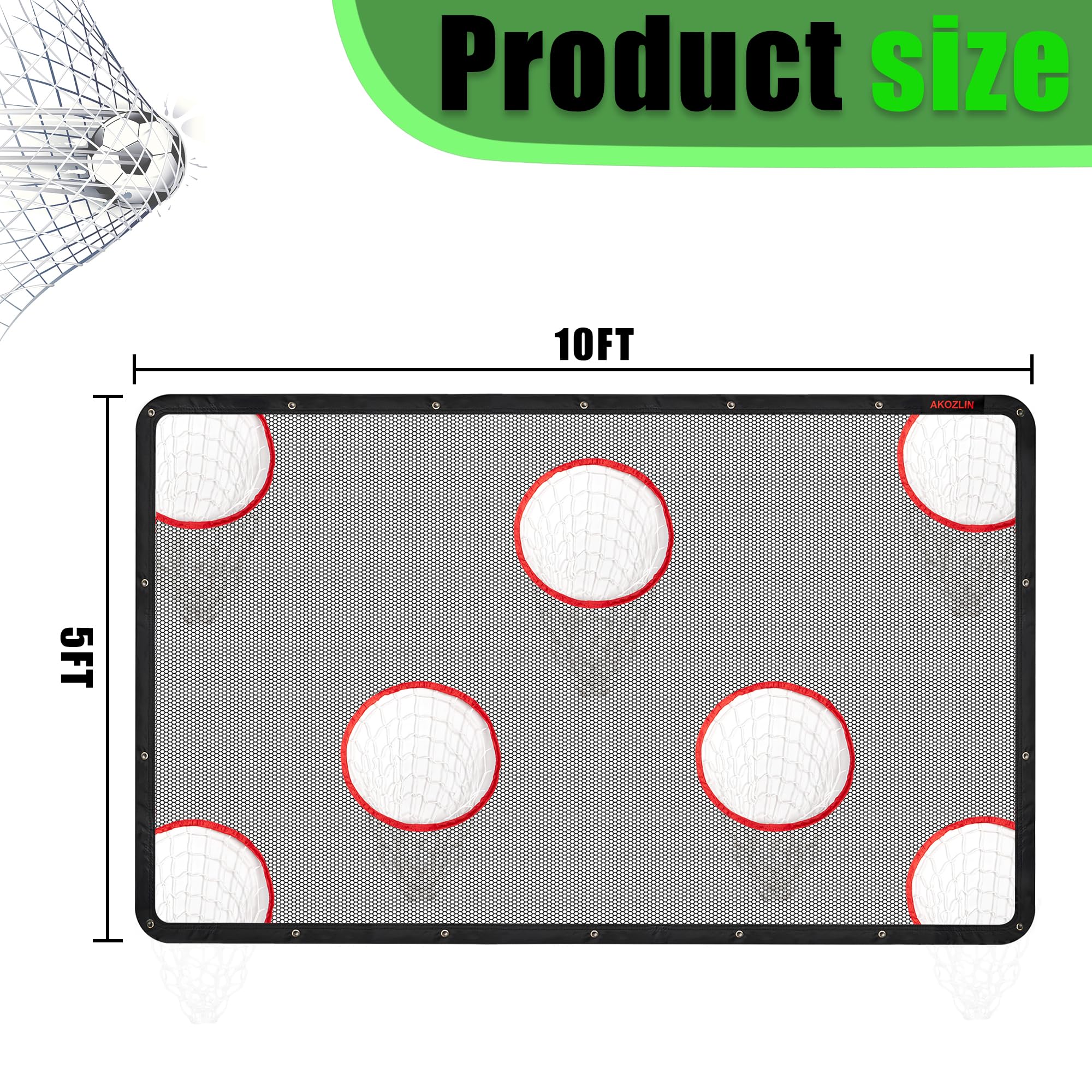 Snapklik.com : AKOZLIN 10ft X 5ft Soccer Field Nets Target Sheets ...
