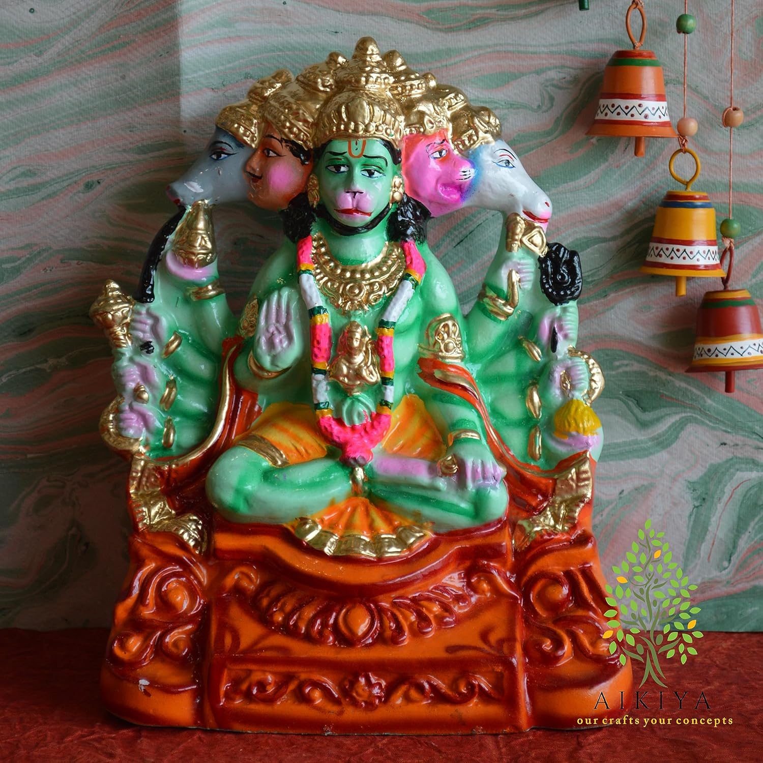 Buy Aikiya Navarathri Golu Doll Panchamukha Hanuman Online at Low ...