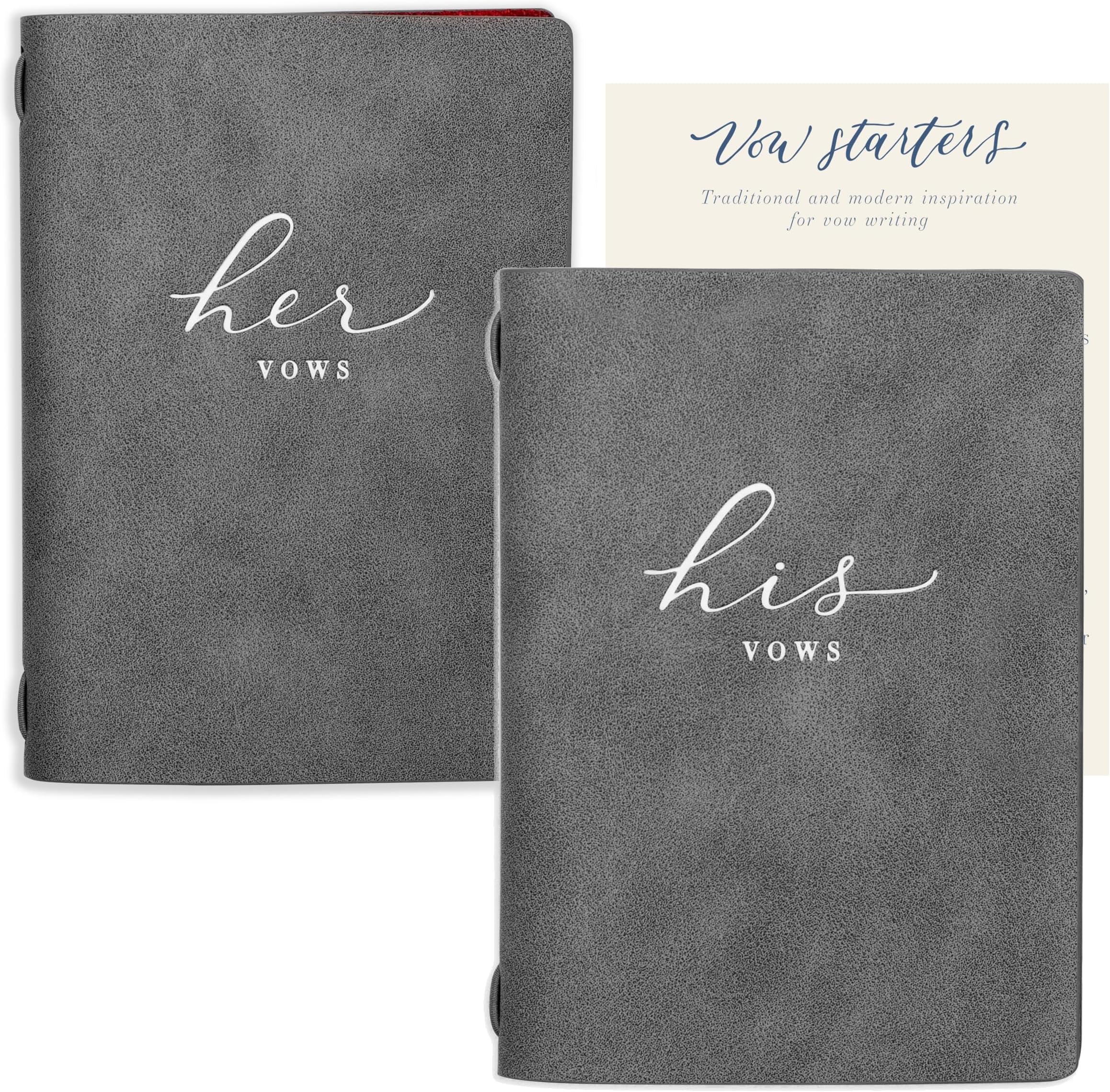 Amazon.com: J&A Homes Hardcover Wedding His Hers Vow Books, Vows ...