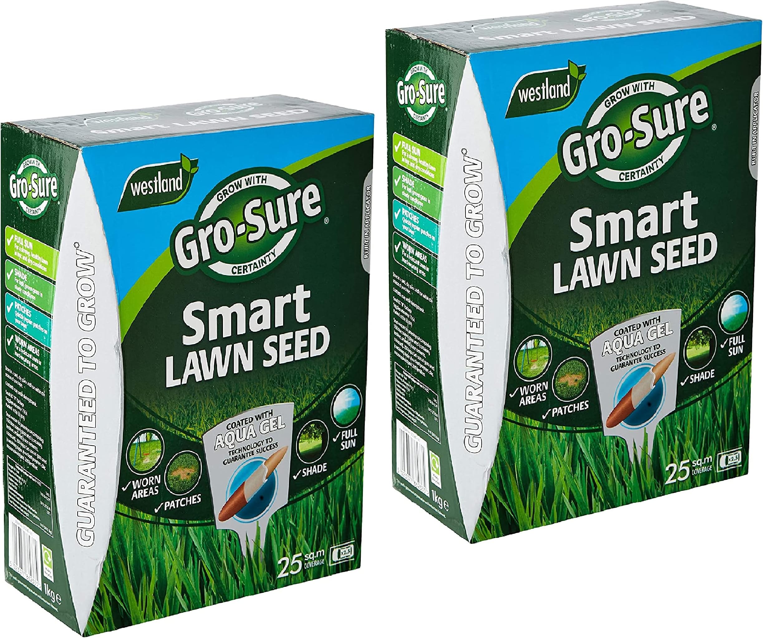 Gro-Sure 20500218 Aqua Gel Coated Smart Grass Lawn Seed, 250 m2, 10 kg ...
