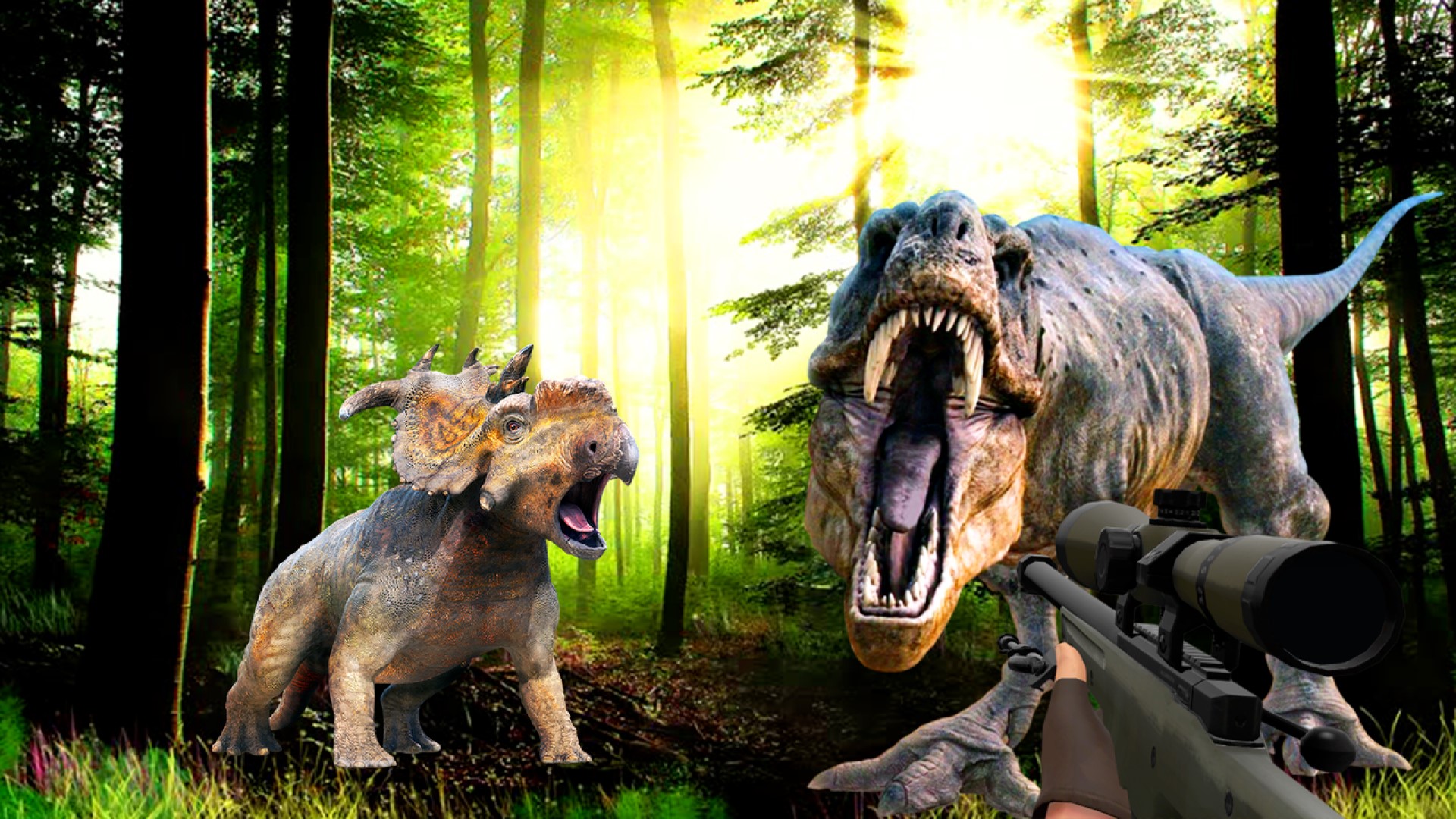 Real Jurassic Dino Hunter FPS Shooting 2026: Volcano Jungle Dinosaur ...