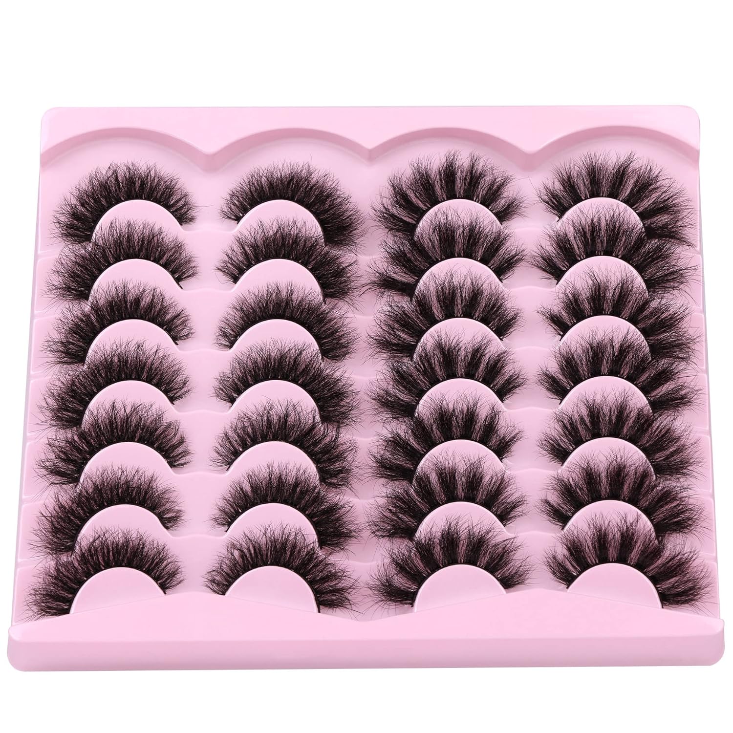 Newcally False Eyelashes Thick Volume Wispy Faux Mink Lashes 8D Volume ...