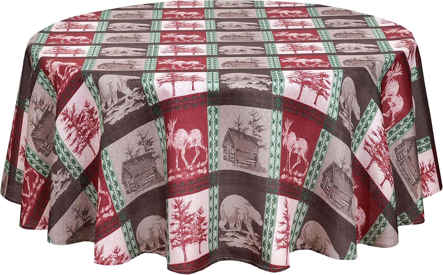 Amazon.com: Newbridge Round Tablecloth, 70", Country Rustic Wildlife ...