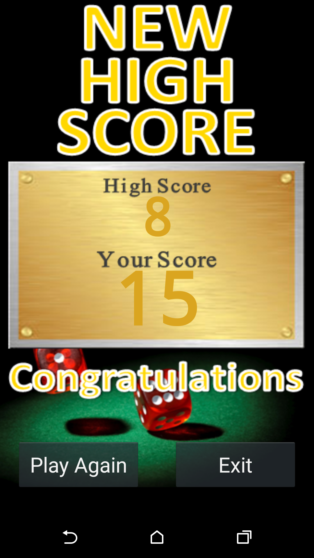 CAsh - High Low (Hi-Lo) Dice - App on the Amazon Appstore