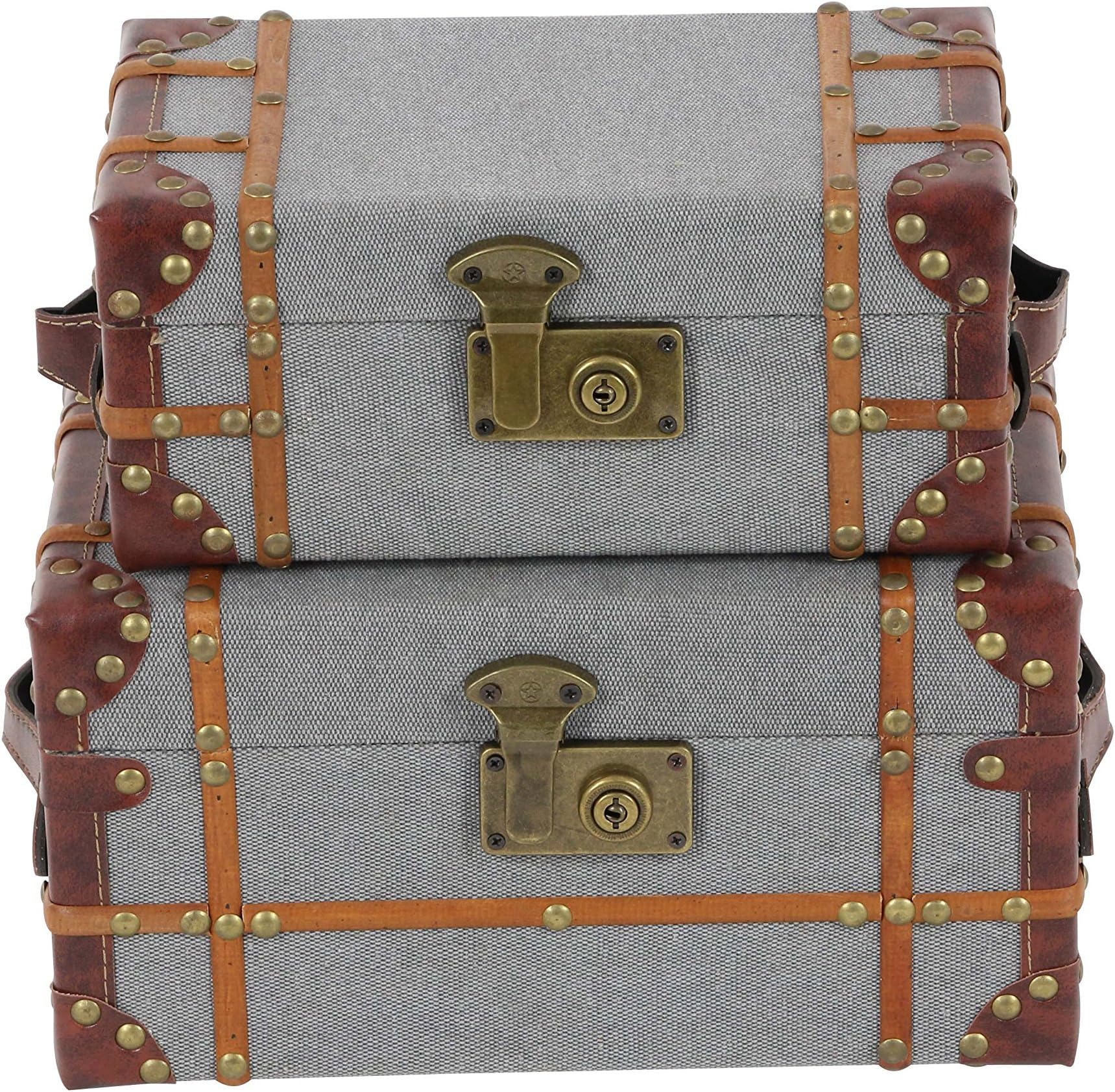 Amazon.com: Deco 79 Wood Floral Decorative Box Decorative Keepsake ...