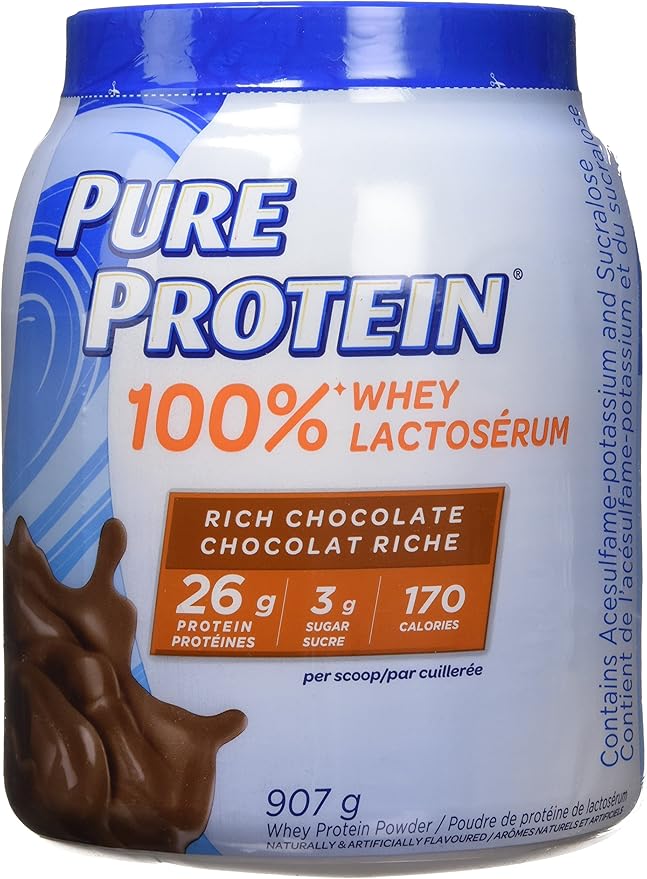 Pure Protein Powder, Whey, Great for Shakes, Rich Chocolate, 907g ...