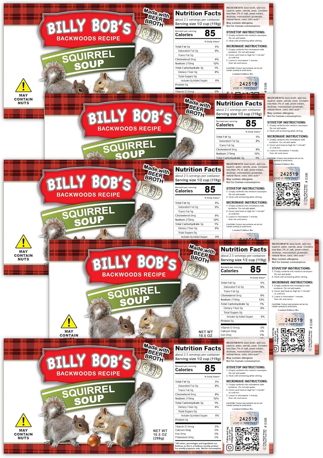 Amazon.com: Redneck Squirrel Novelty Soup Can Labels - FUNNY Joke Gift ...