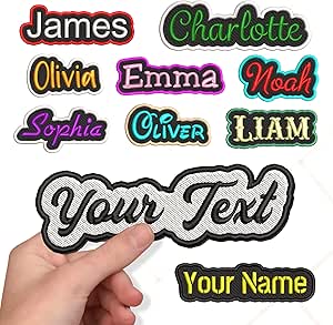 Amazon.com: LULLBABYMALL Custom Embroidered Name Patches - Personalized Name Tags, Iron On, Sew ...