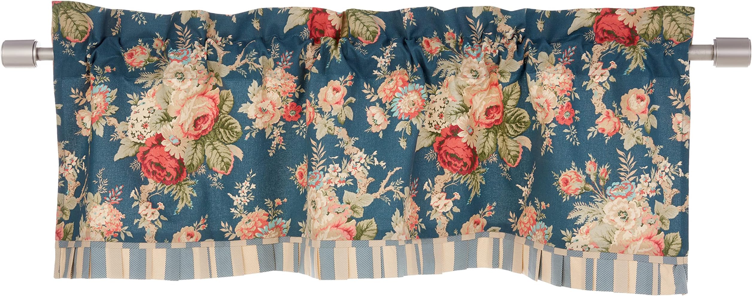 Amazon.com: WAVERLY Garden Images Parchment Ascot Valance: Window ...