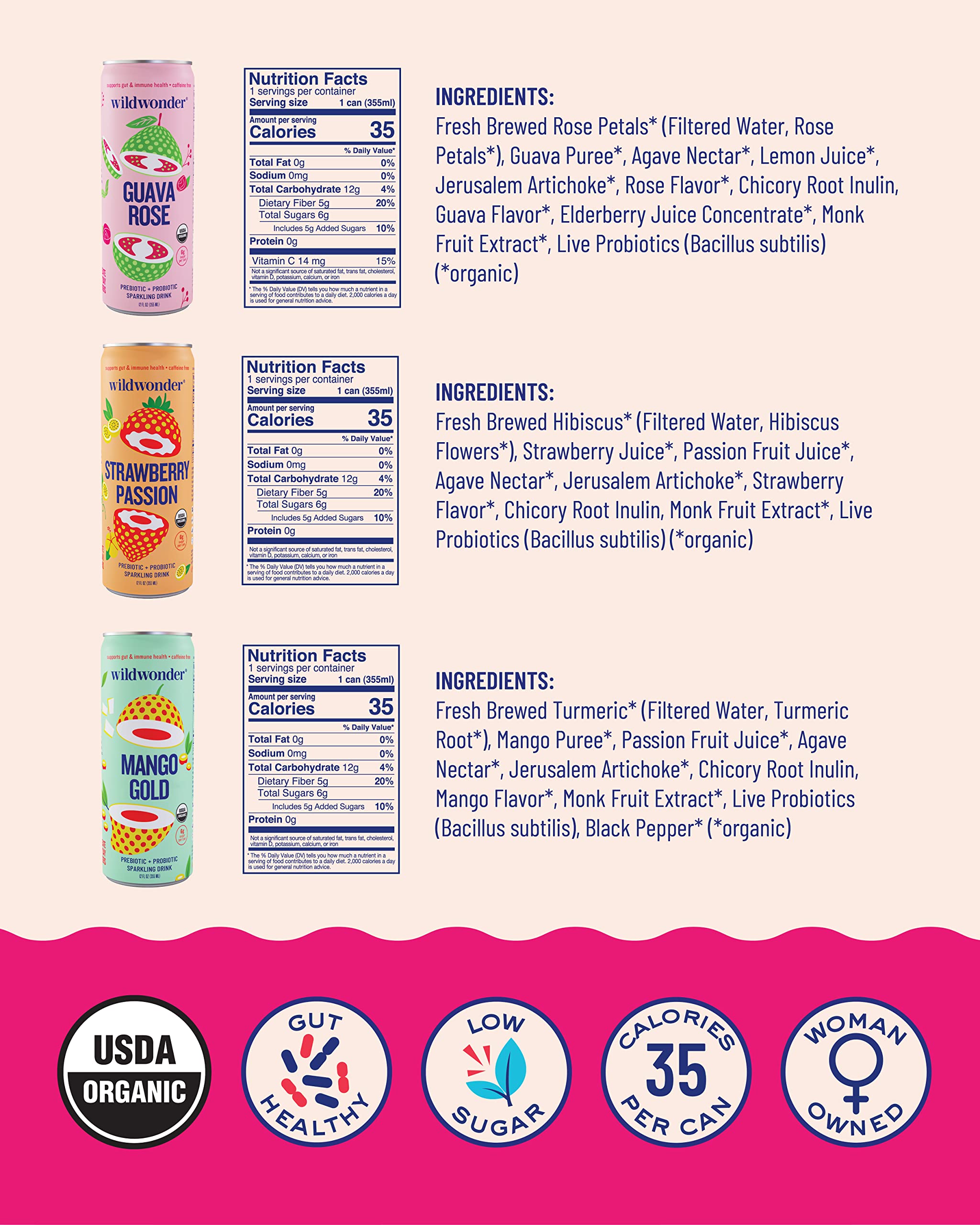 Snapklik.com : Sparkling Probiotic Juice Drink w/Gut Health Immunity ...