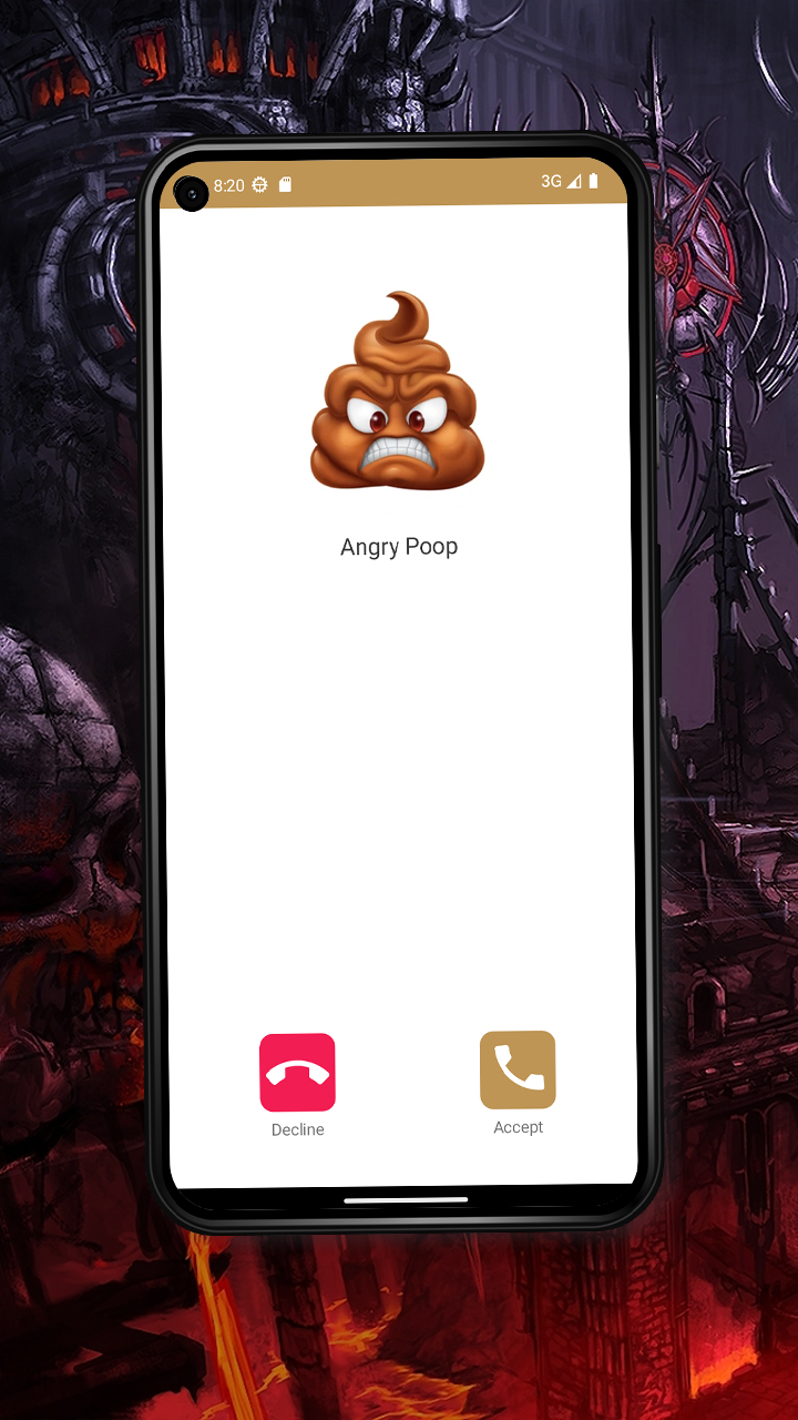 Incoming Video Call From Angry Poop Fake Video Voice Call & Texting ...