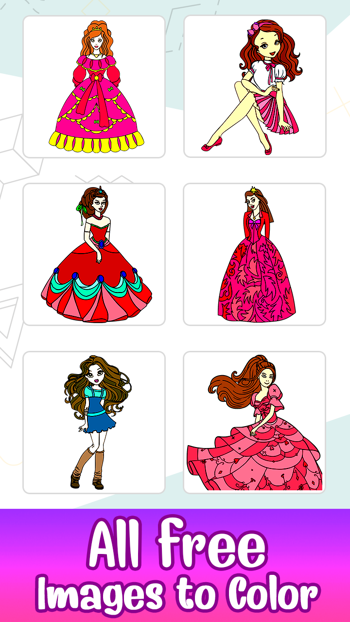 Dolls Color by Number - Girls Coloring Book Pages - App on Amazon Appstore