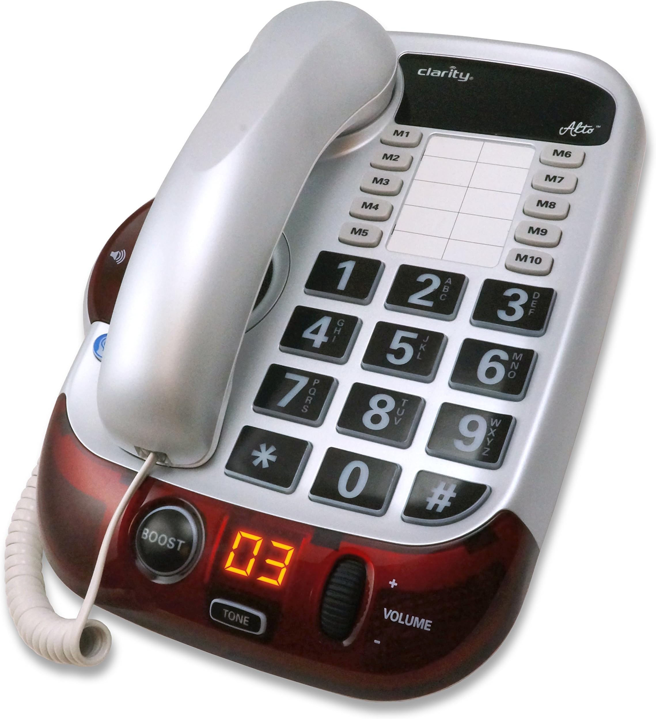 Amazon.com : Clarity Alto Plus Big Button Amplified Corded Phone with ...