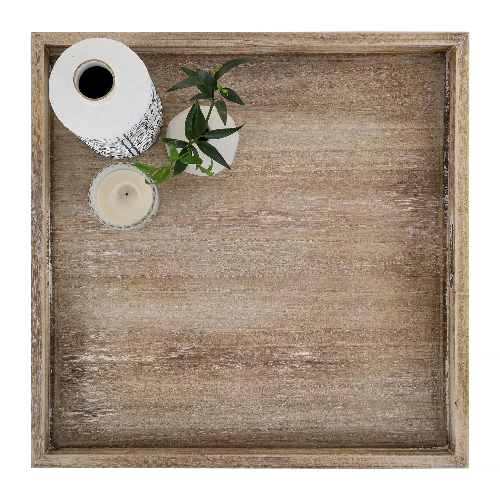 Amazon.com: Hanobe Large Ottoman Serving Tray: Wood Coffee Table Trays ...