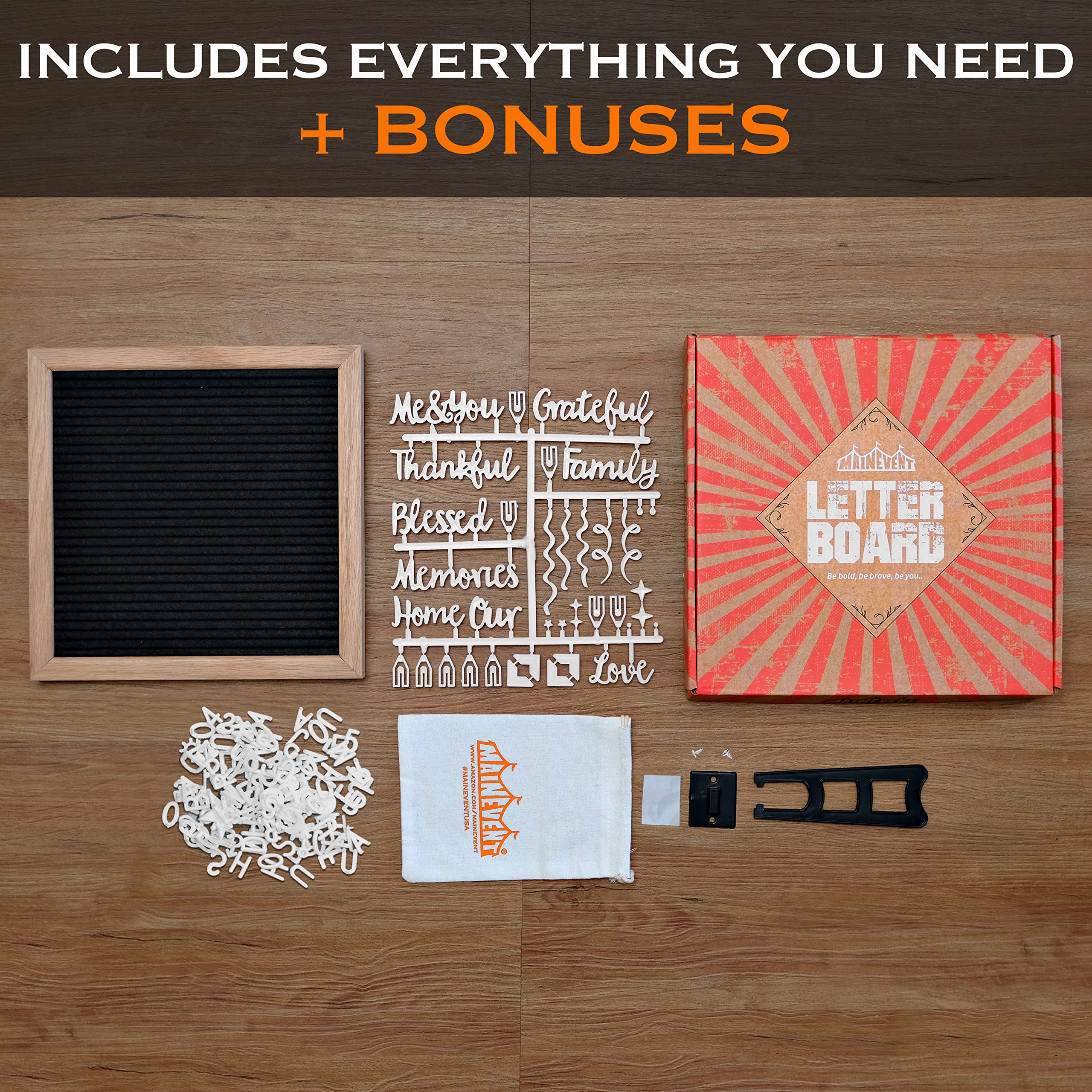 Snapklik.com : Wooden Felt Letter Board Precut, Wifi Sign, Changeable ...