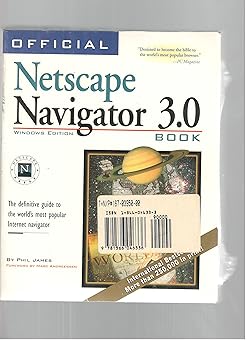 Amazon.co.jp: Official Netscape Navigator 3.0 Book: Windows : James ...