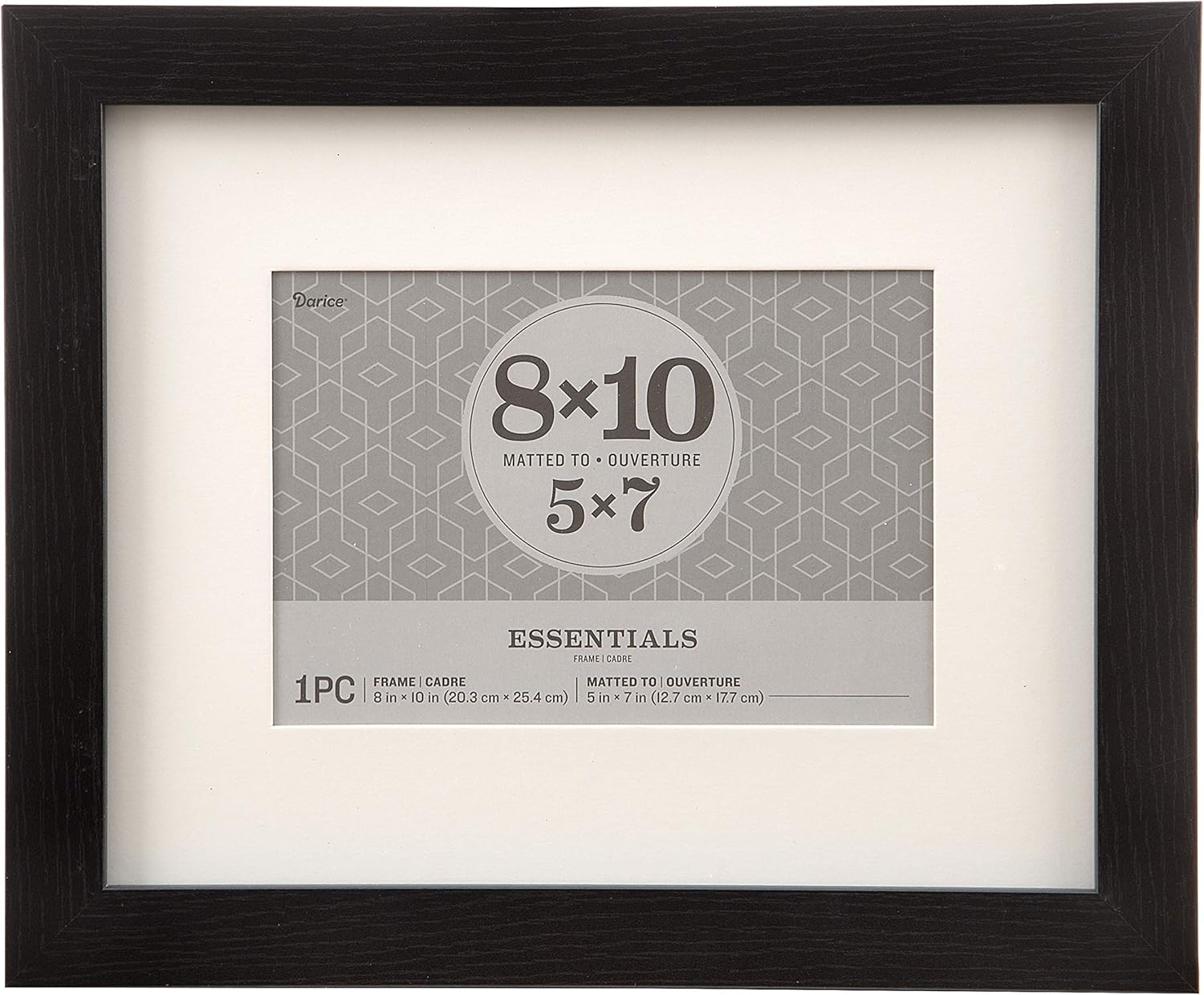 Amazon.com - Darice Black Wall Frame: 8 x 10 Inches Matted to 5 x 7 Inches