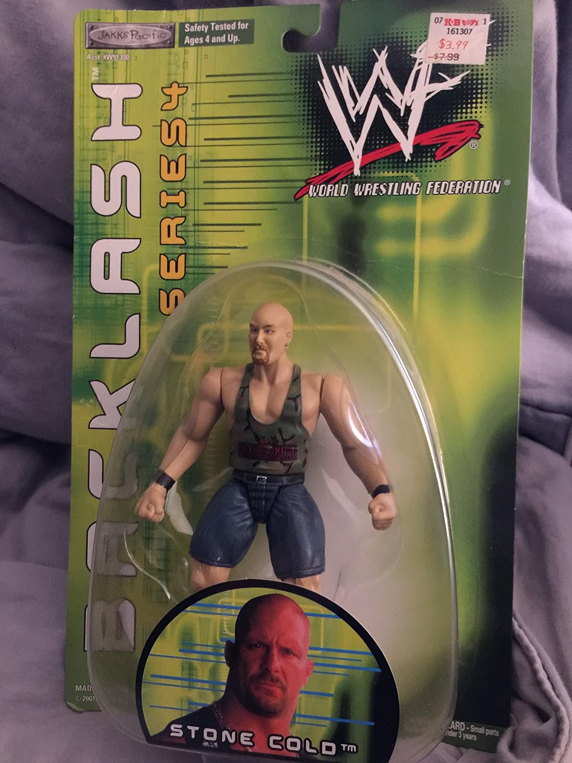 WWF Backlash Series 4 Stone Cold Steve Austin 2001 Figure : Amazon.co ...