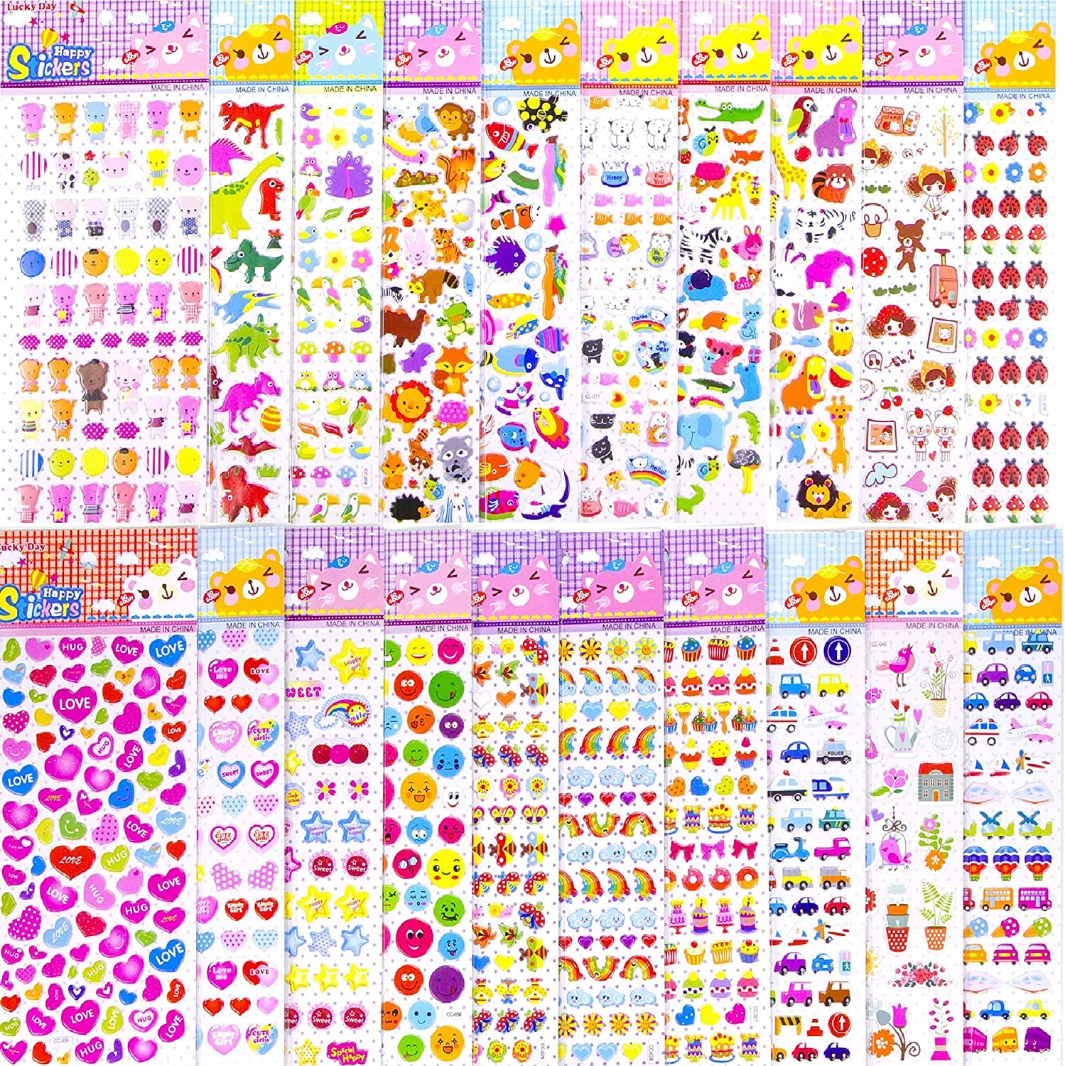 Gifting Square Paper 3D Reusable Self-Adhesive Sticker s For Kids Craft ...