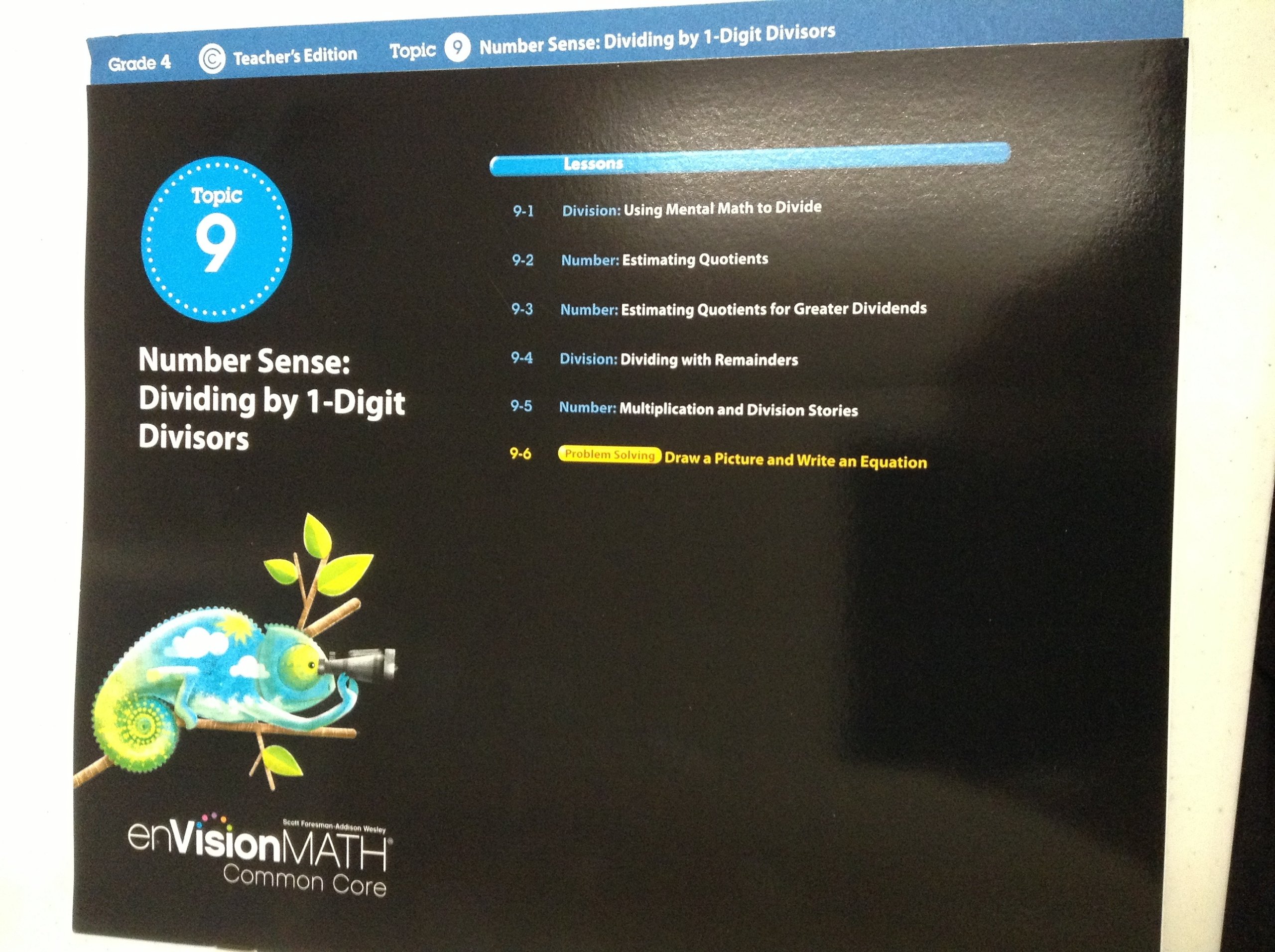 Envision Math Common Core, Topic 9: Number Sense - Dividing by 1-Digit ...