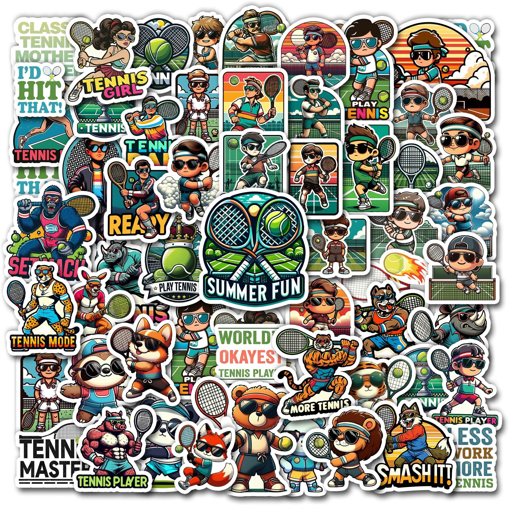 Amazon.com: BIGZORO Pack 50 PCS Billiard Balls Stickers Print ...