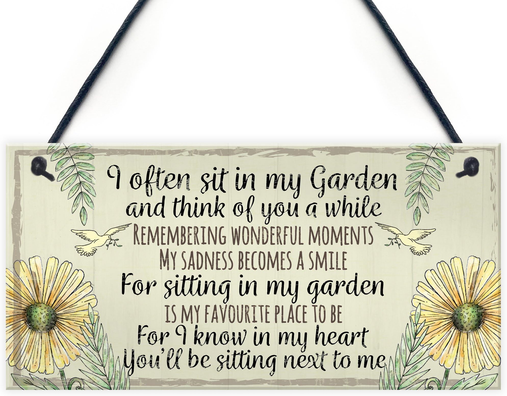 RED OCEAN Garden Plaque Summer House Sign Garden Shed Friendship Mum ...