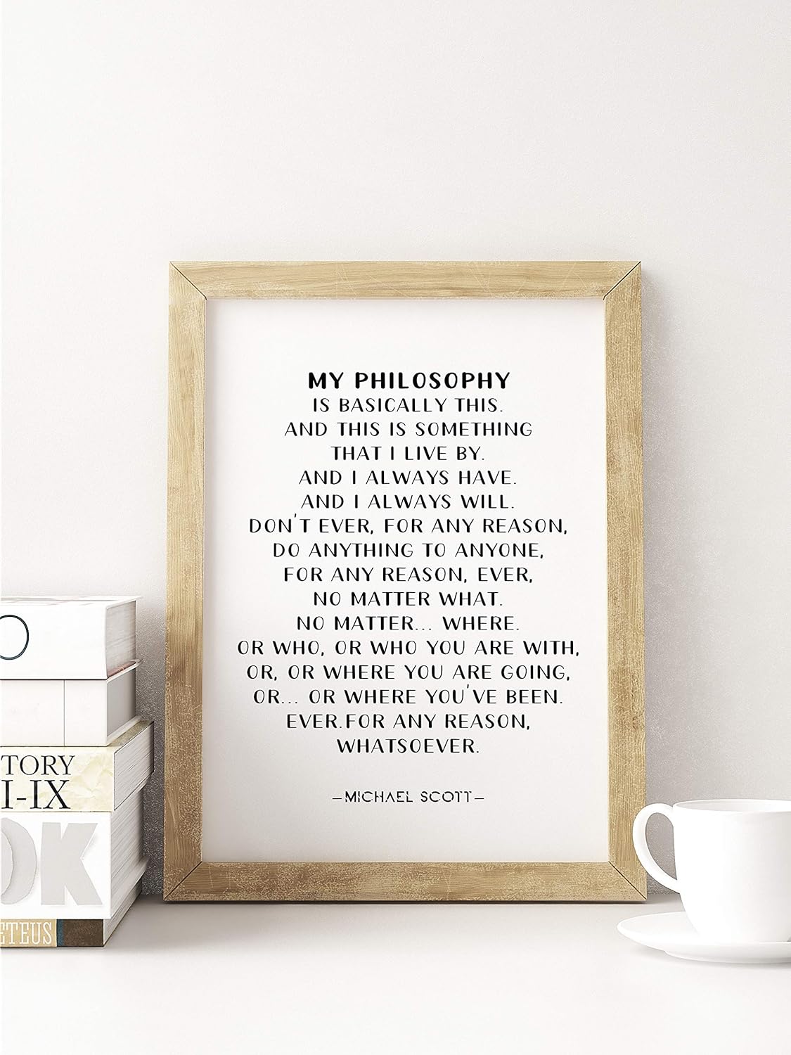 Michael Scott Philosophy Wall Art - The Office Quote - Motivational TV ...