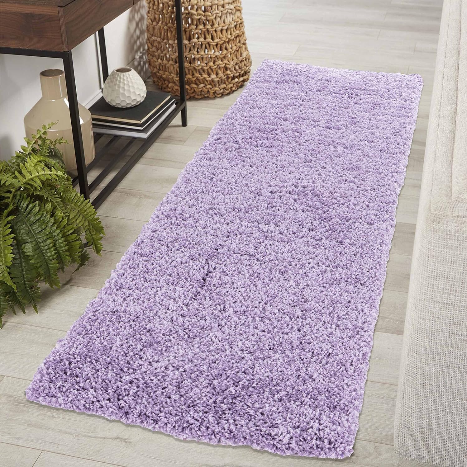 GULLAMBO Fluffy Shaggy Runner Rug – Soft, Non-Slip & Washable Long Pile ...