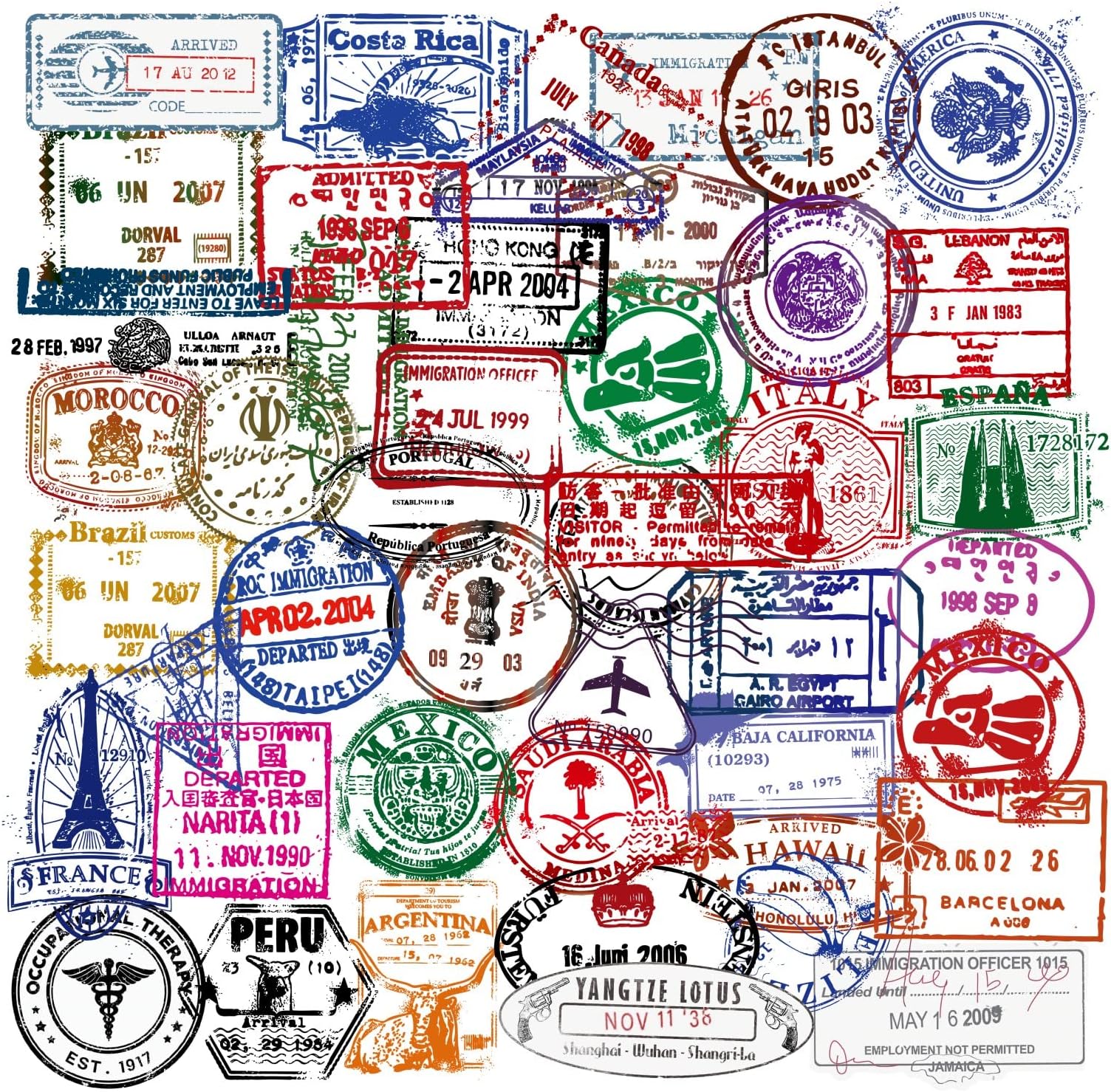 Amazon.com: Fun Express Passport Stamp Sticker Sheets - VBS Vacation ...