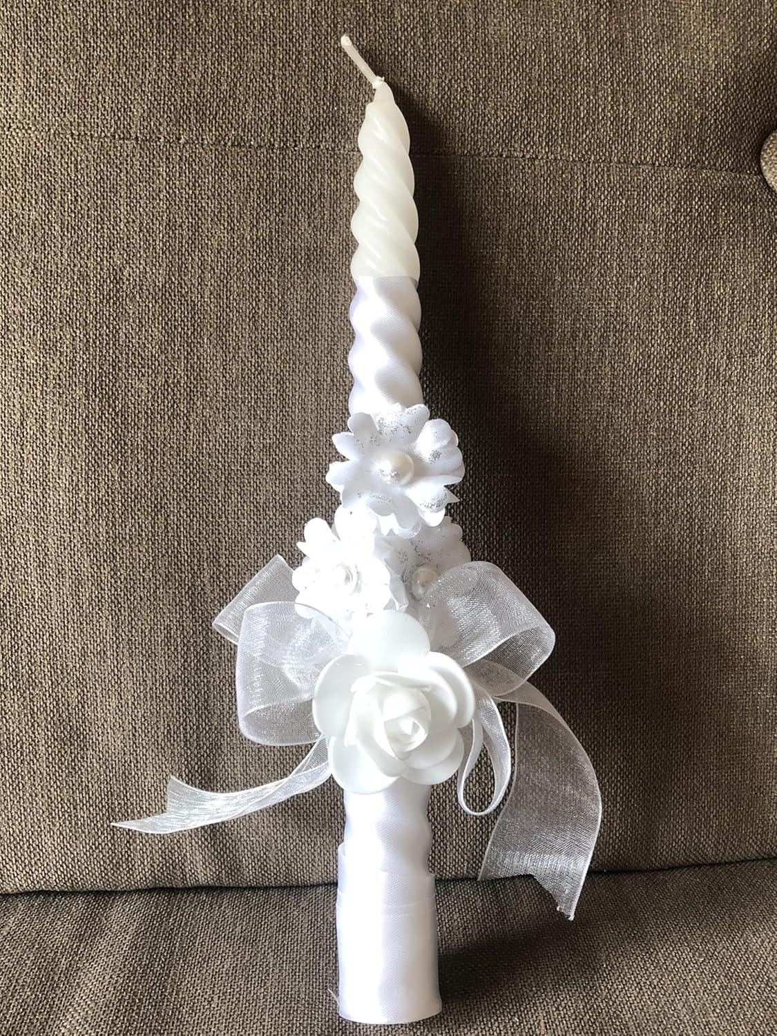 First Holy Communion Candle, Spiral, White. : Amazon.in: Home & Kitchen