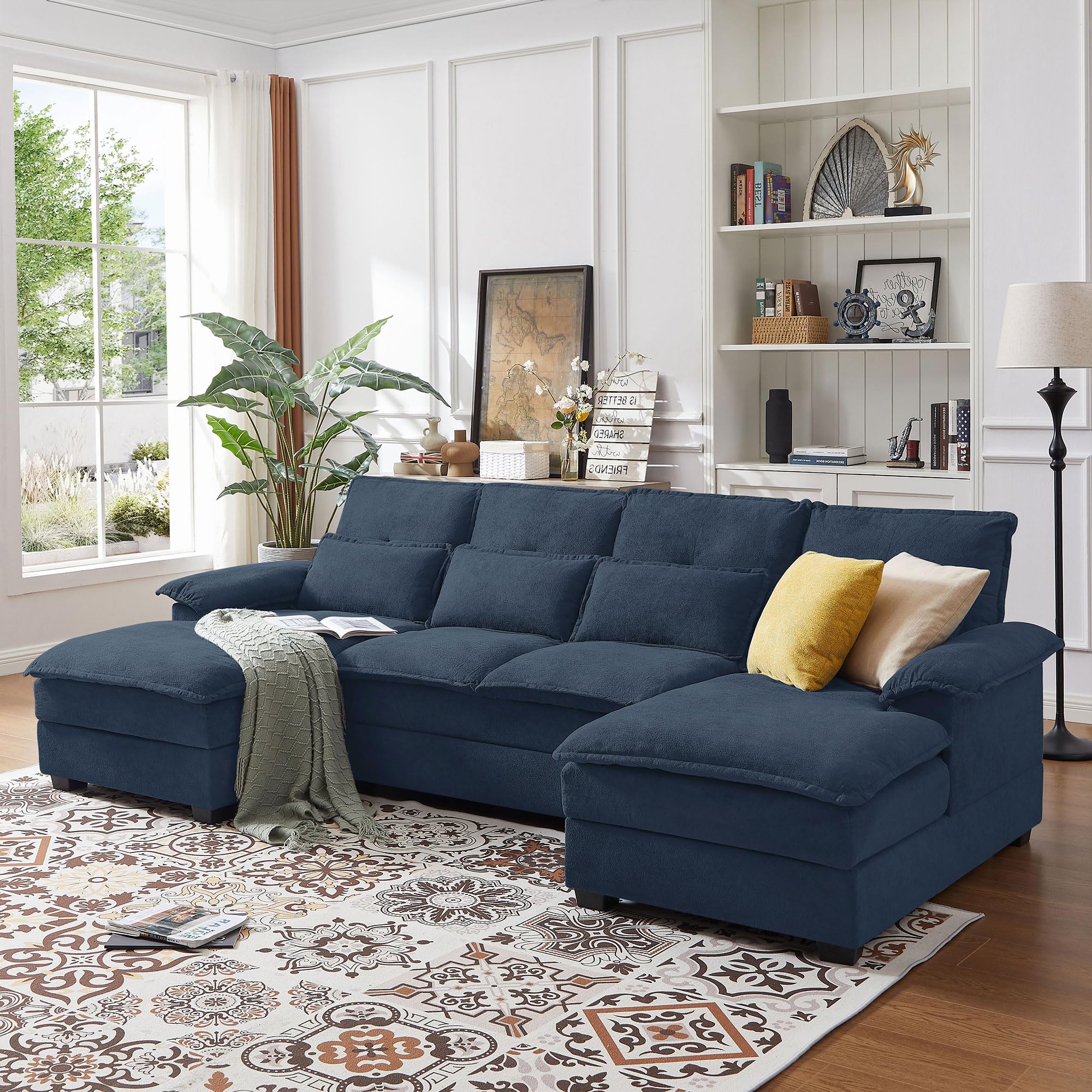 Amazon.com: Tornama Convertible Sectional Sofa Couch, 109" Comfy ...
