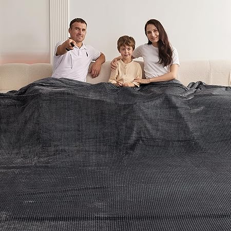 Amazon.com: Oversized King Fleece Blanket 120x120 Inches, Seamless Soft ...