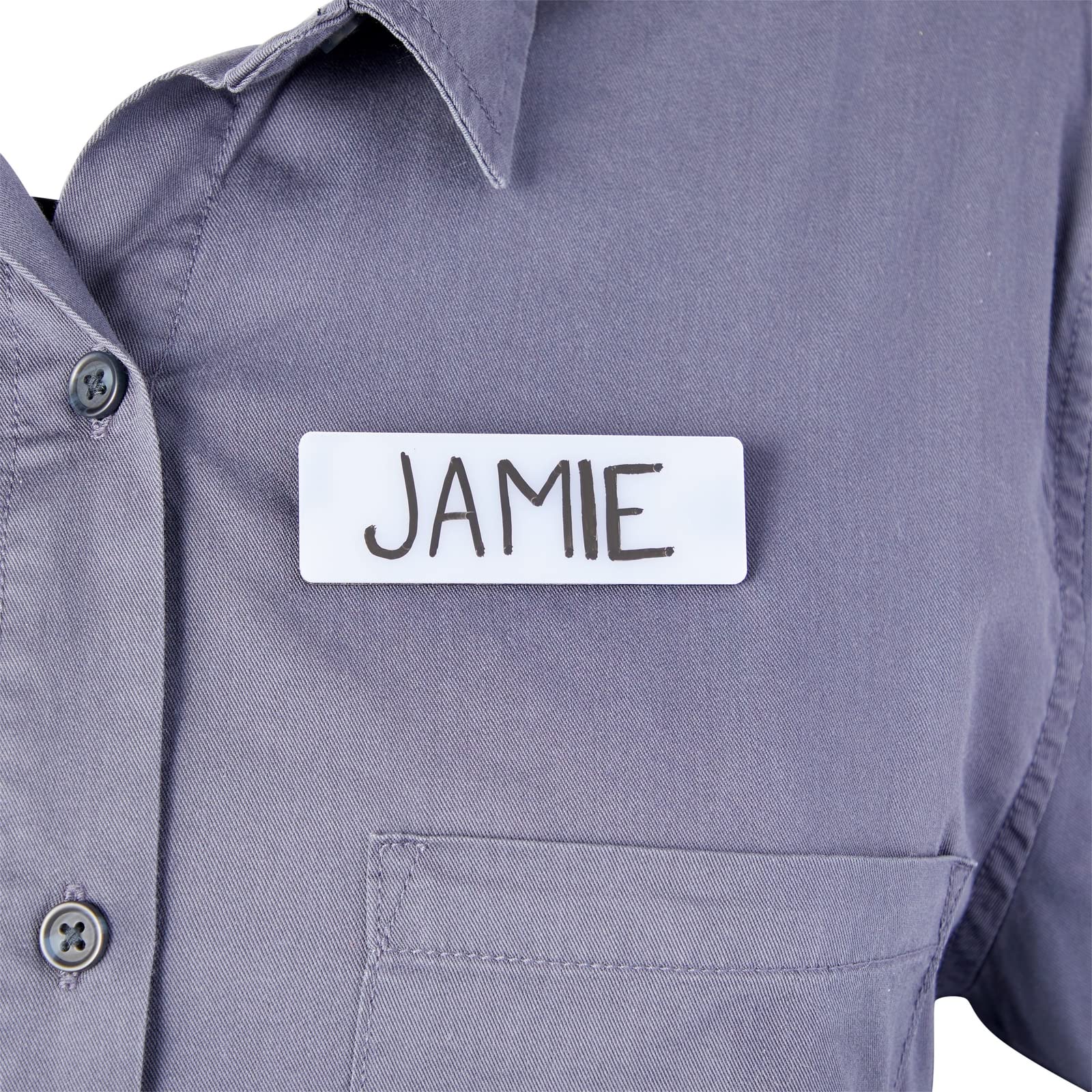 Snapklik.com : Juvale 15-Pack Blank Name Tag Pin Badges, White Blank ...