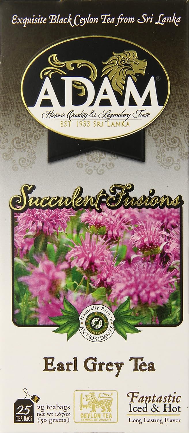 Amazon.com : Adam Tea, Earl Grey Tea Bags, 25 Count : Green Teas ...