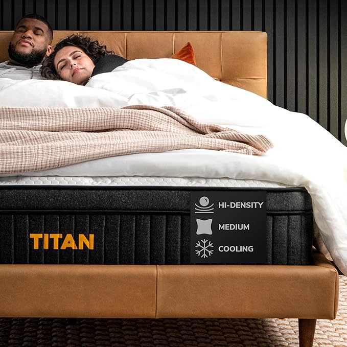 Amazon.com: Brooklyn Bedding Titan 13" Hybrid Luxe Mattress for Plus ...