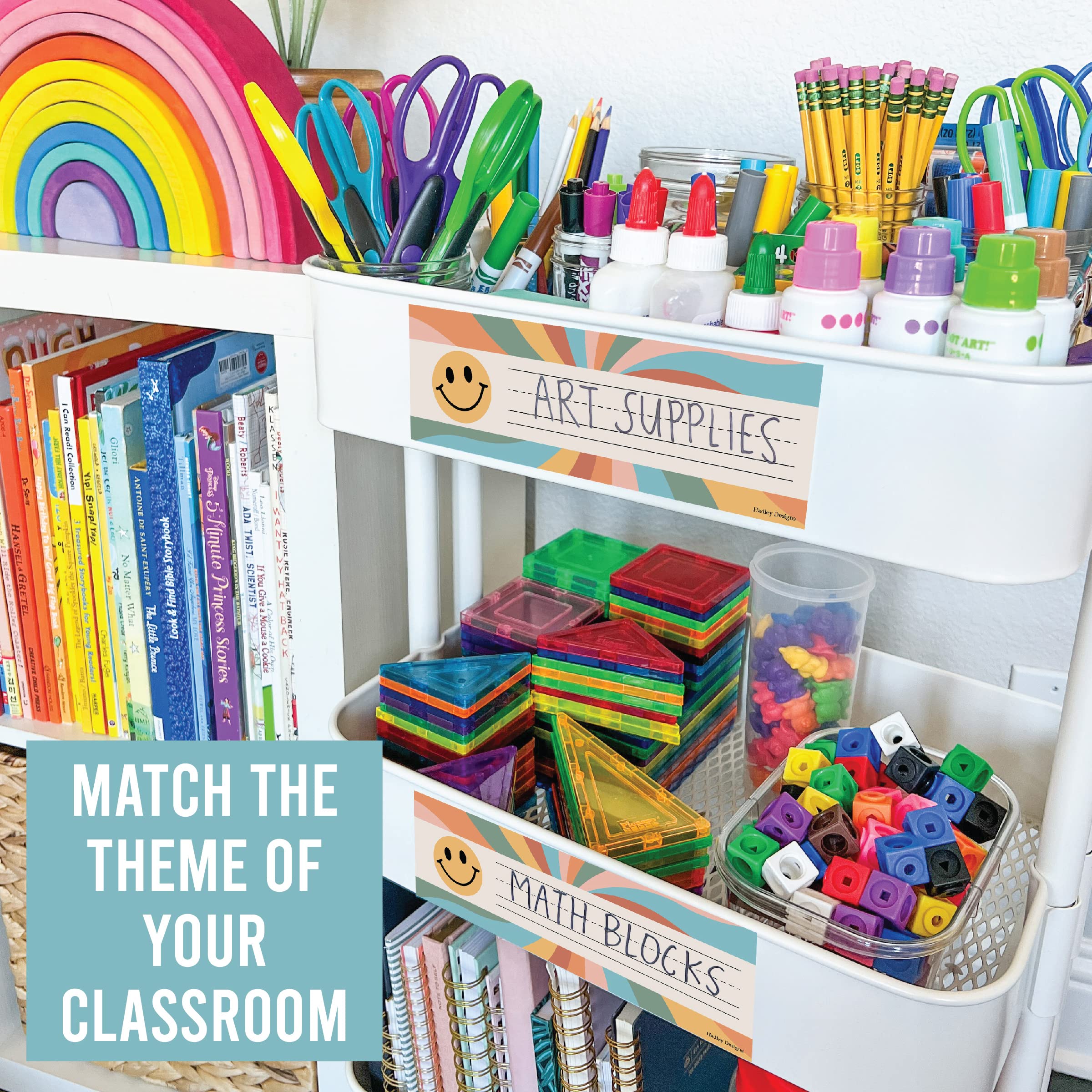 Snapklik.com : Hadley Designs 25 Retro Classroom Name Tags For ...