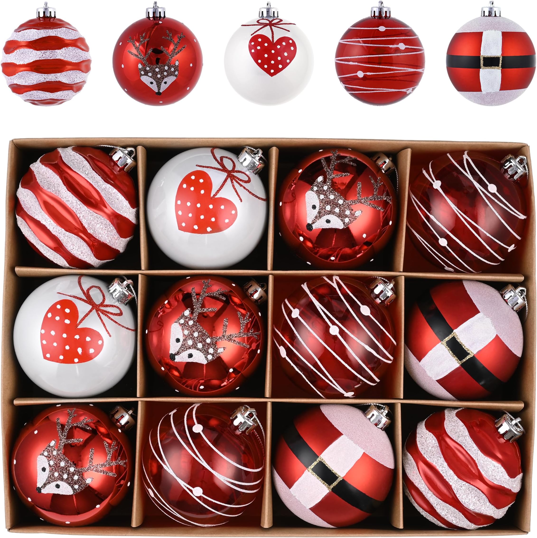 Rot Weisse Christbaumkugeln